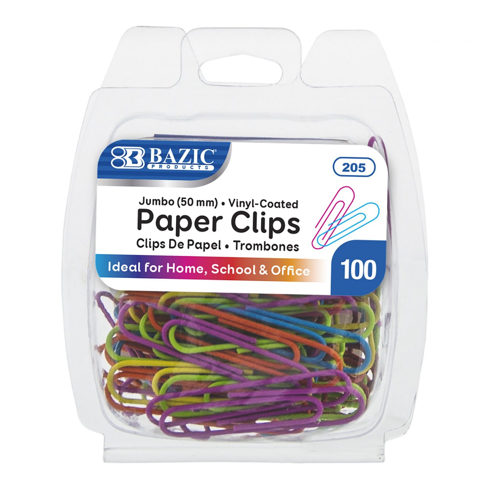Jumbo (50mm) Color Paper Clips (100/Pack) - Crown Office Supplies