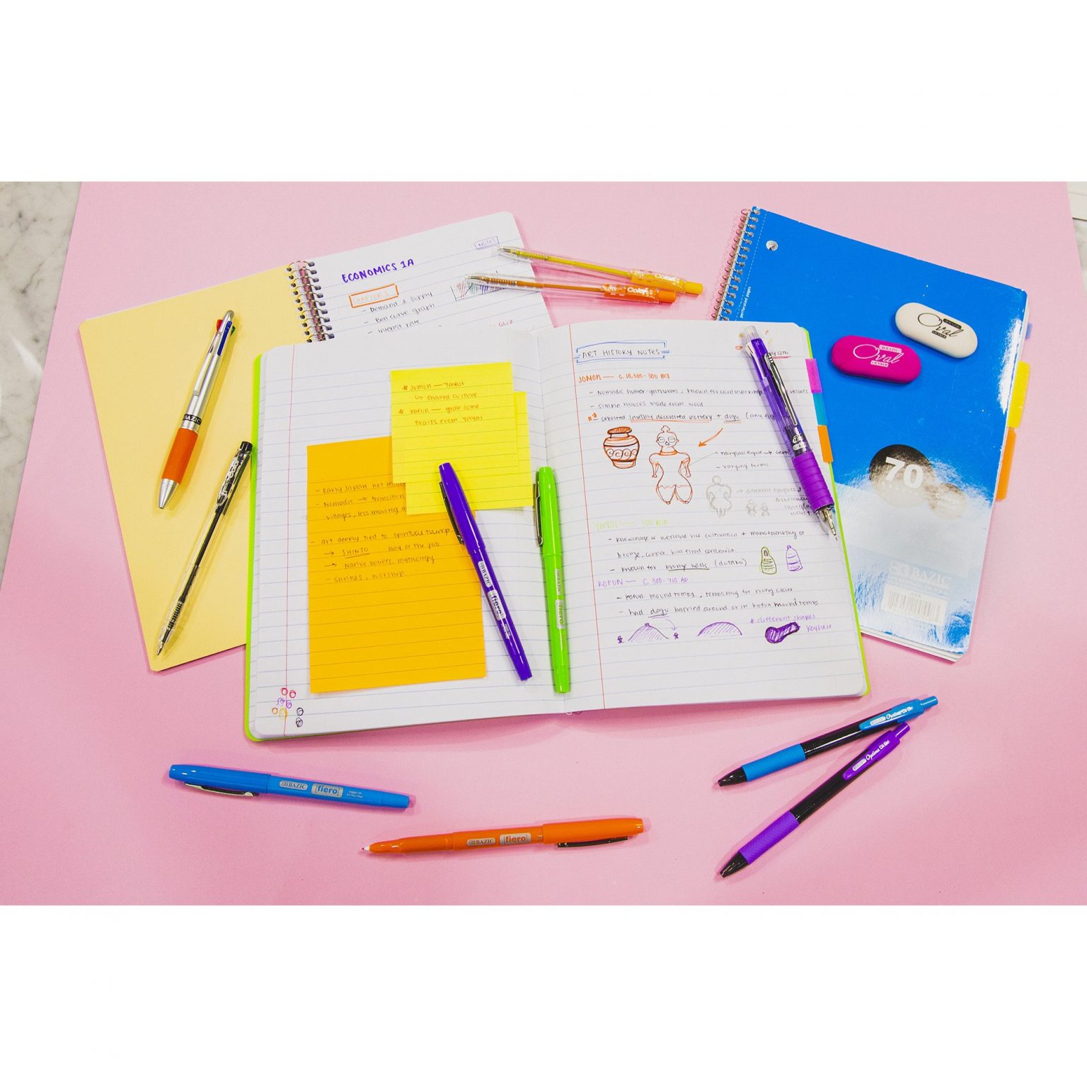 Bright Color Oval Eraser (4/Pack) - Crown Office Supplies