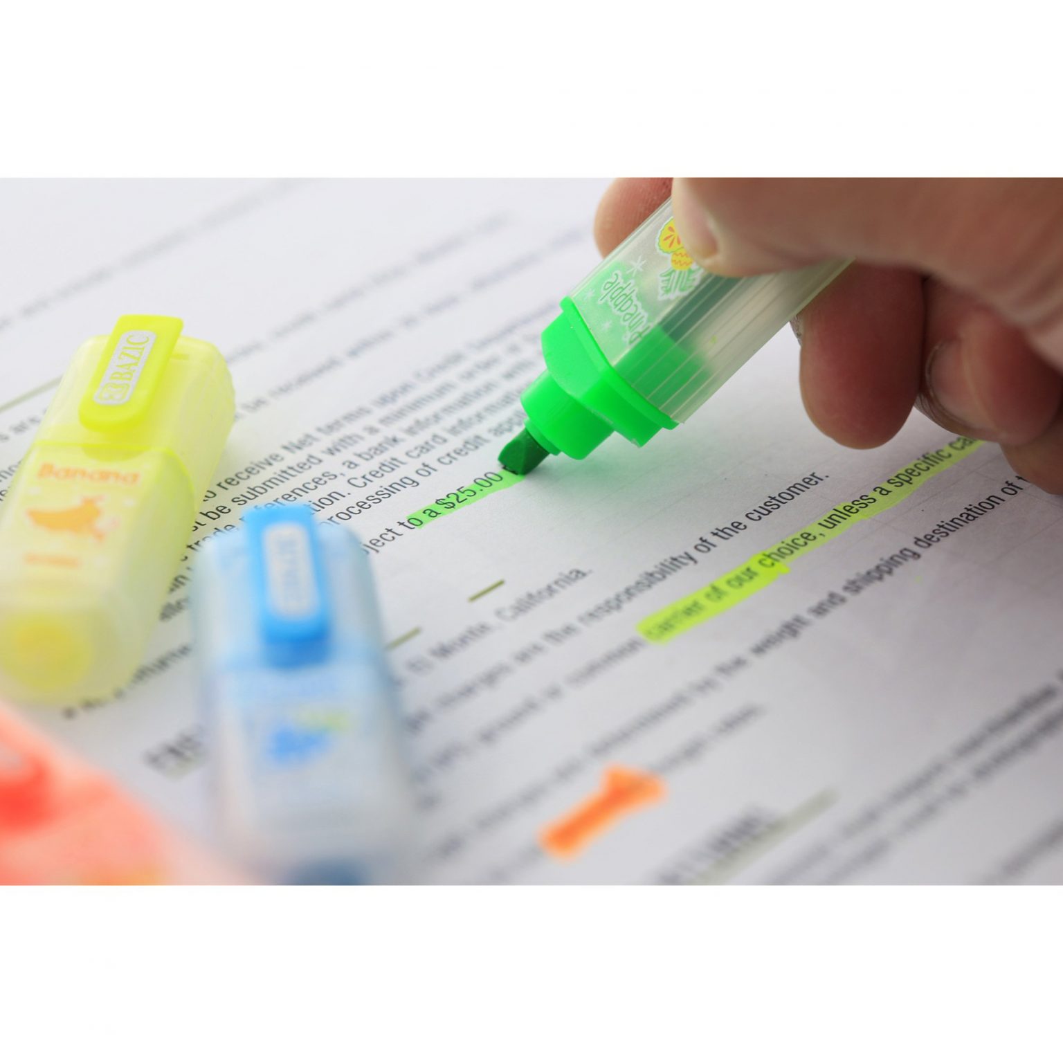 Fruit Scented Mini Highlighters (6/Pack) - Crown Office Supplies
