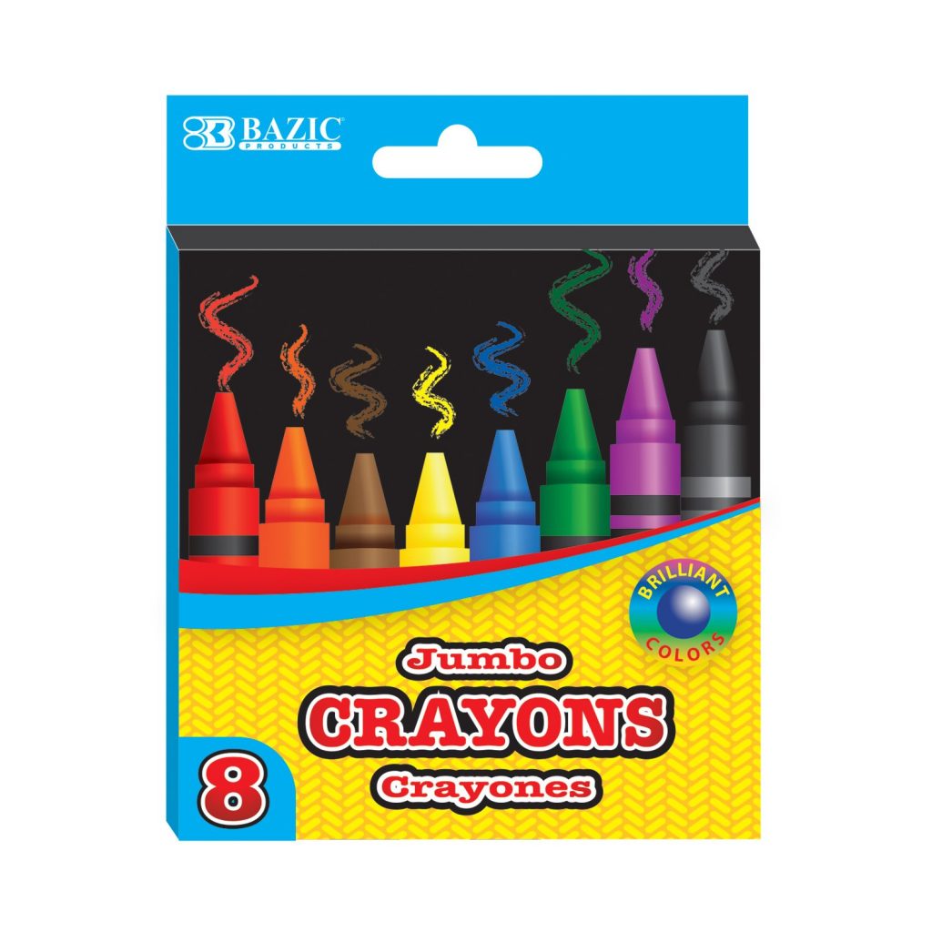 8 Color Premium Jumbo Crayons - Crown Office Supplies