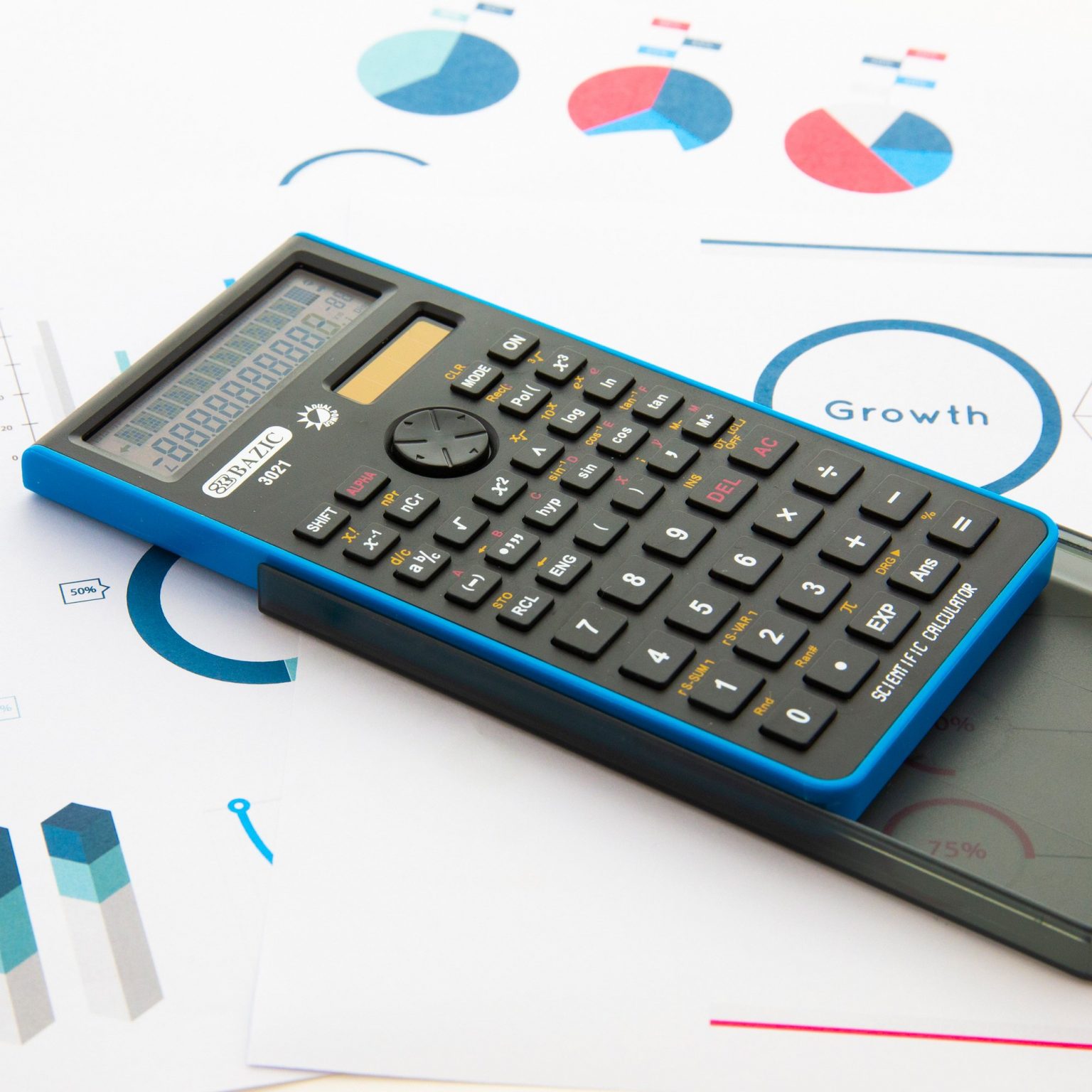 240 Function Fancy color Scientific Calculator w/ Slide-On Case ...