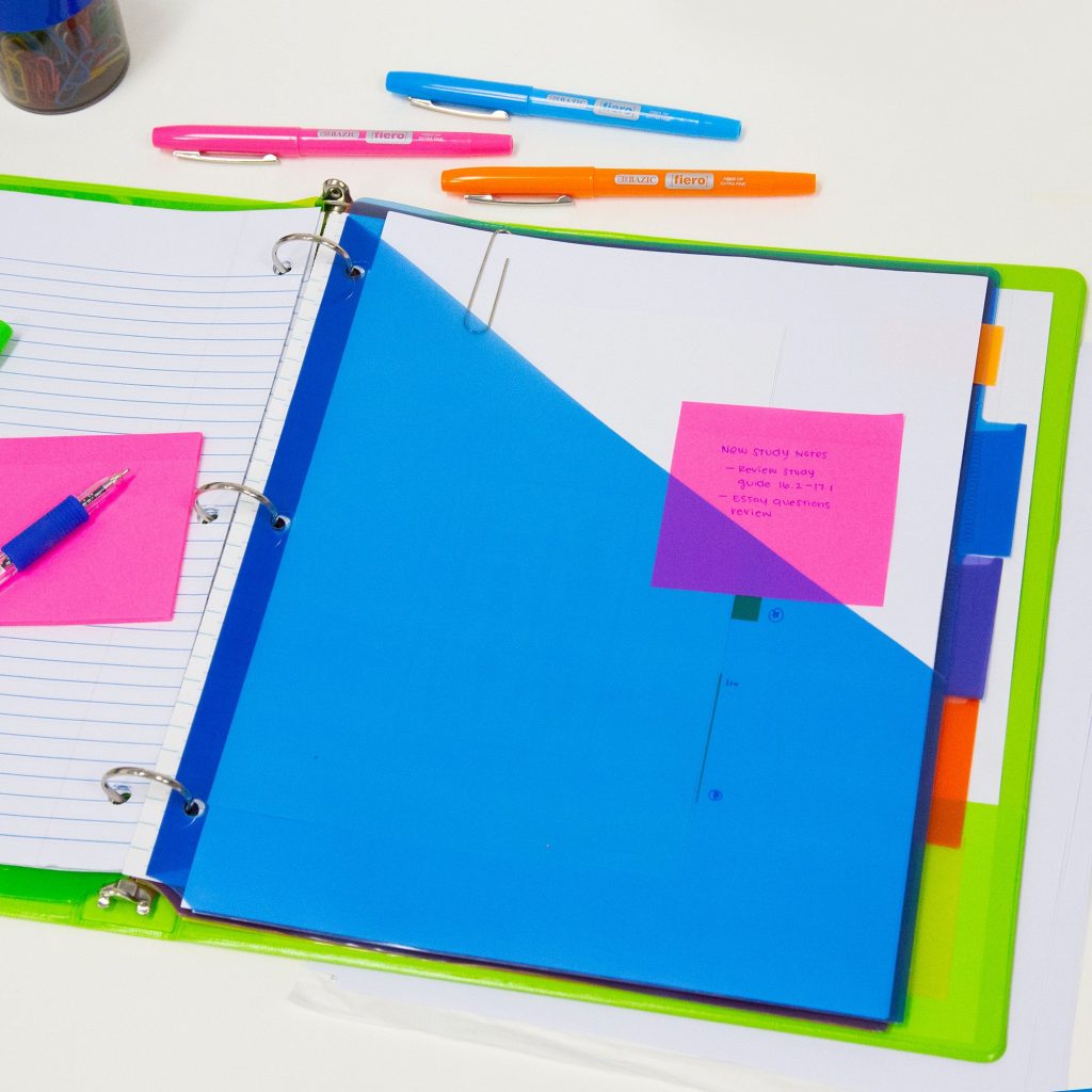 BAZIC - 3-Ring Binder Pockets Dividers w/ 5-Insertable Color Tabs ...