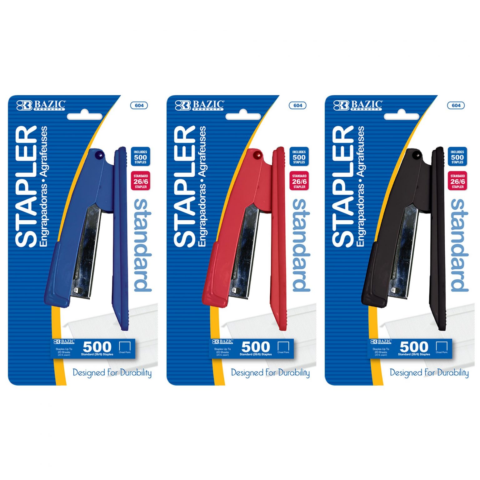 Standard (26/6) Metal Stapler w/ 50 Ct. Staples - Crown Office Supplies