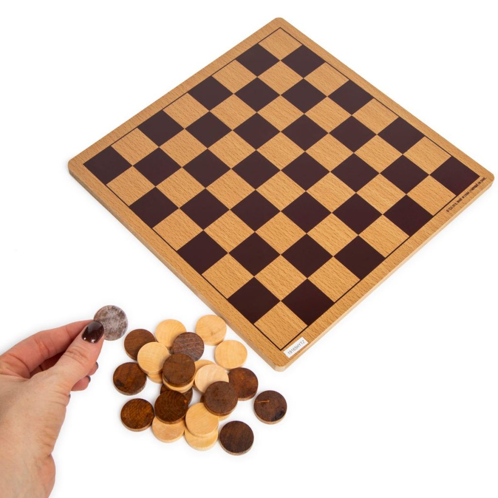 Wooden Checkers - Crown Office Supplies