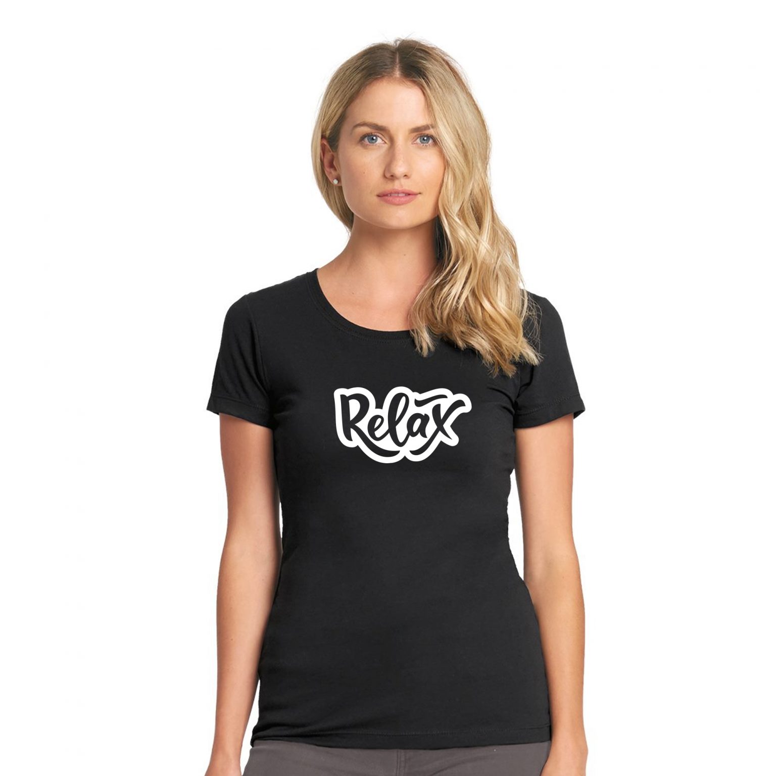 Women's Black T Shirt - Relax - Crown Office Supplies