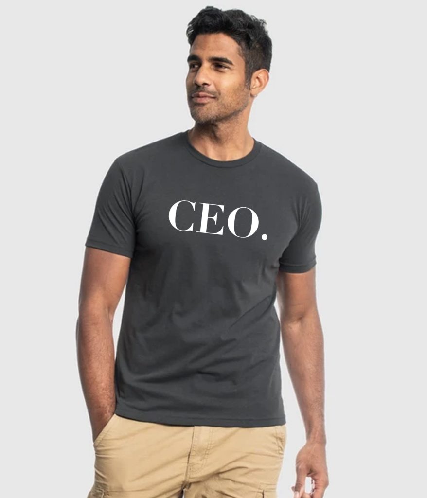 Mens Heavy Metal Grey T Shirt - CEO. - Crown Office Supplies