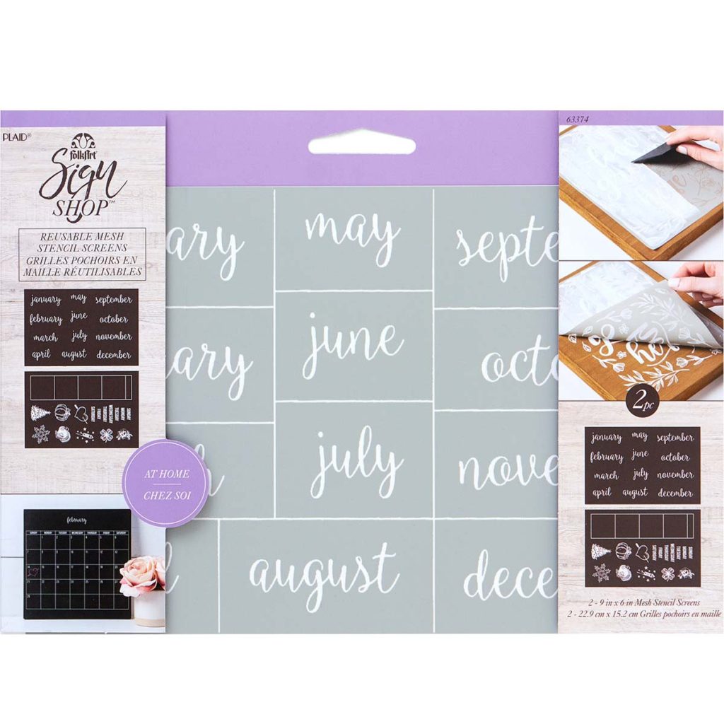 FolkArt ® Sign Shop™ Mesh Stencil - Calendar - Crown Office Supplies