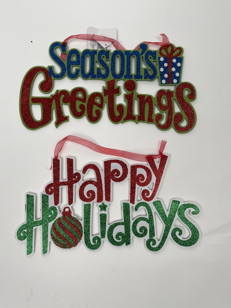 Hangable Holiday Signs – Assorted Designs - Crown Office Supplies