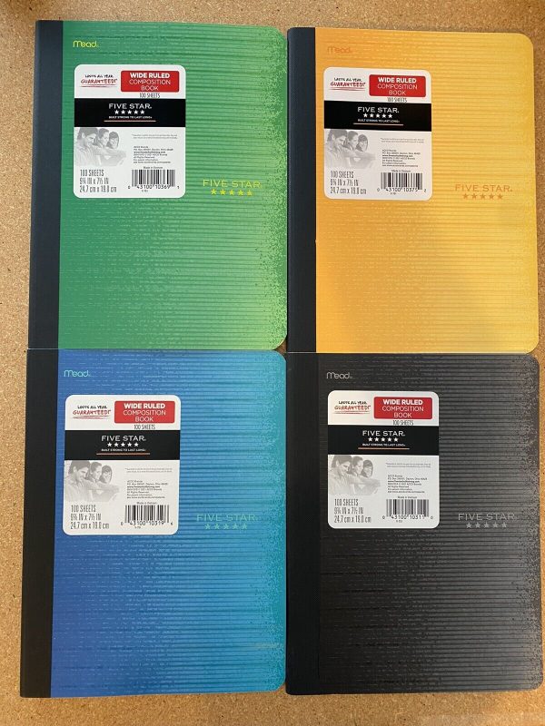 Five Star Wide-Ruled Composition Book (Assorted) - Crown Office Supplies