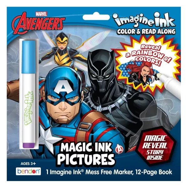Avengers 8x8 Imagine Ink Read & Color Book - Crown Office Supplies