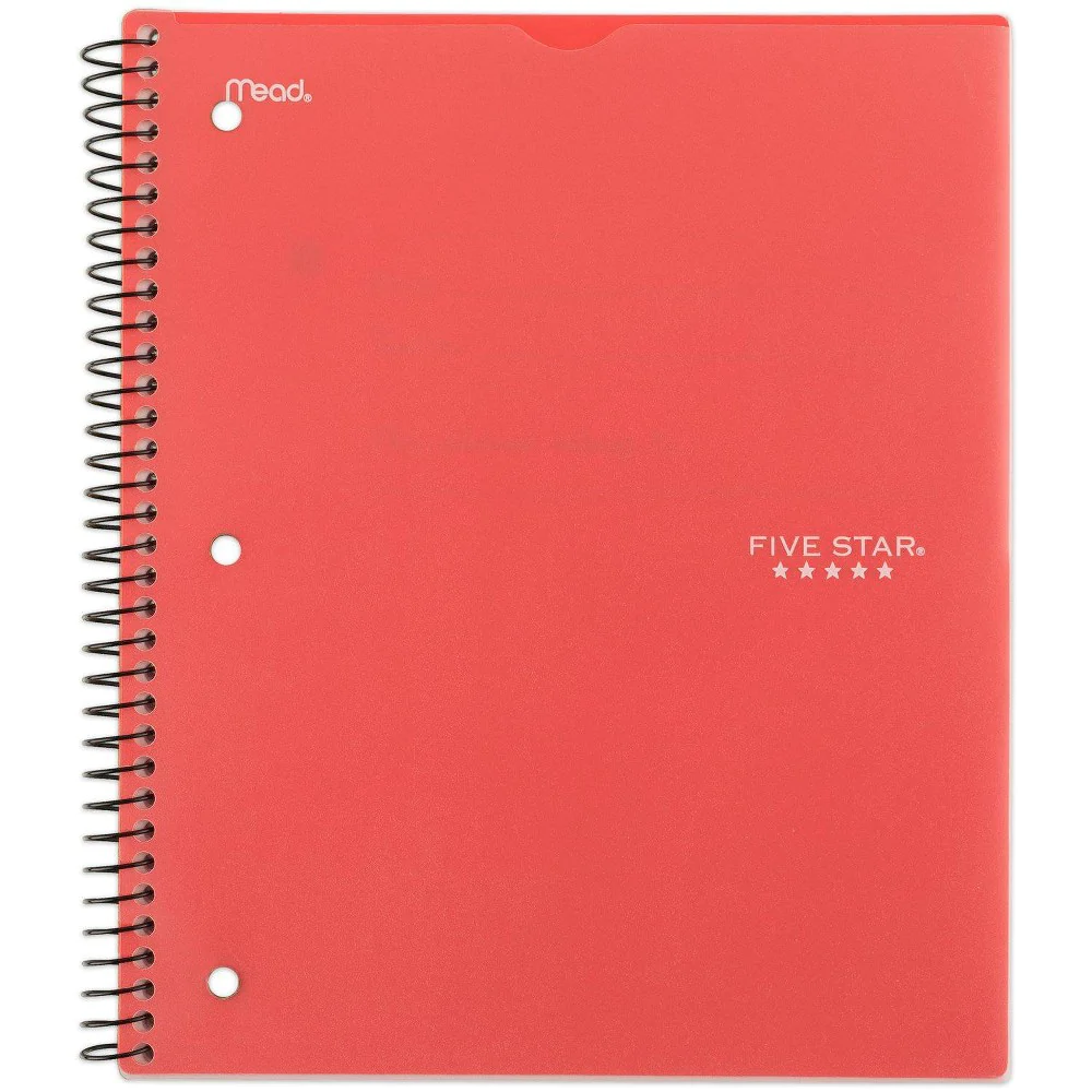 Spiral Notebook 1 Subject Wide Ruled Assorted - Five Star - Crown ...