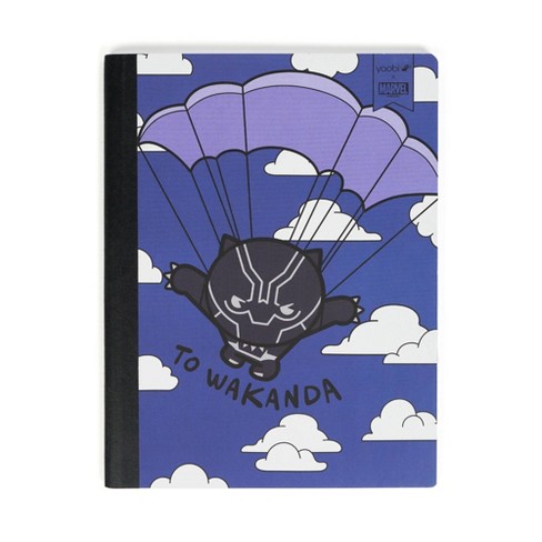 YOOBI – COMPOSITION BOOK – MARVEL BLANK PANTHER - Crown Office Supplies