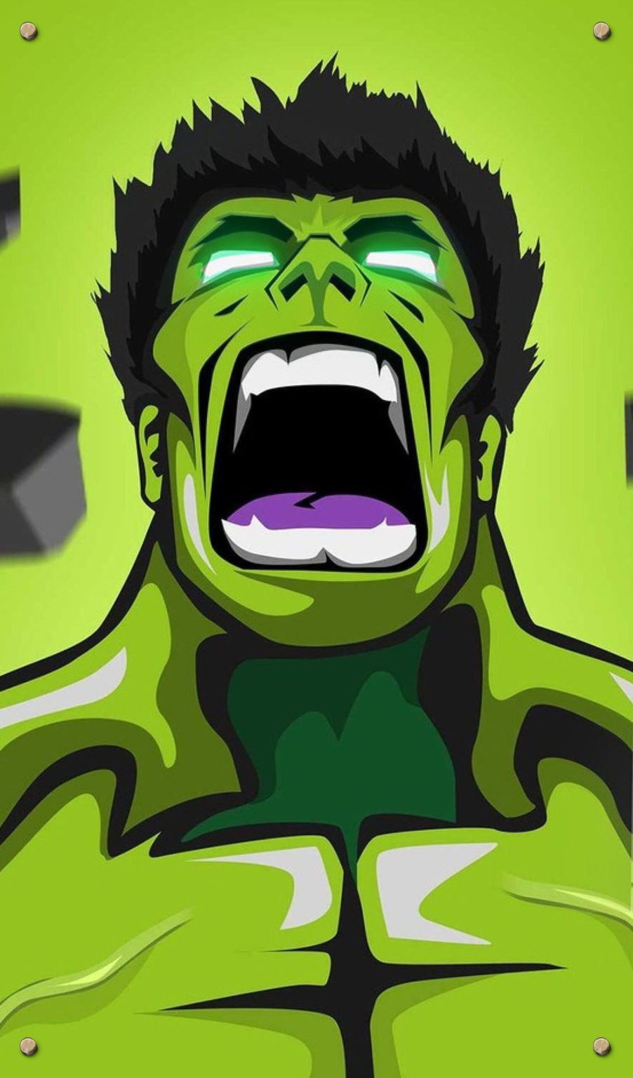 Green Eyes Hulk LED Fan Art - Crown Office Supplies