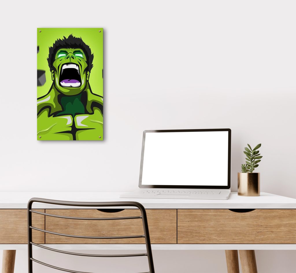 Green Eyes Hulk LED Fan Art - Crown Office Supplies