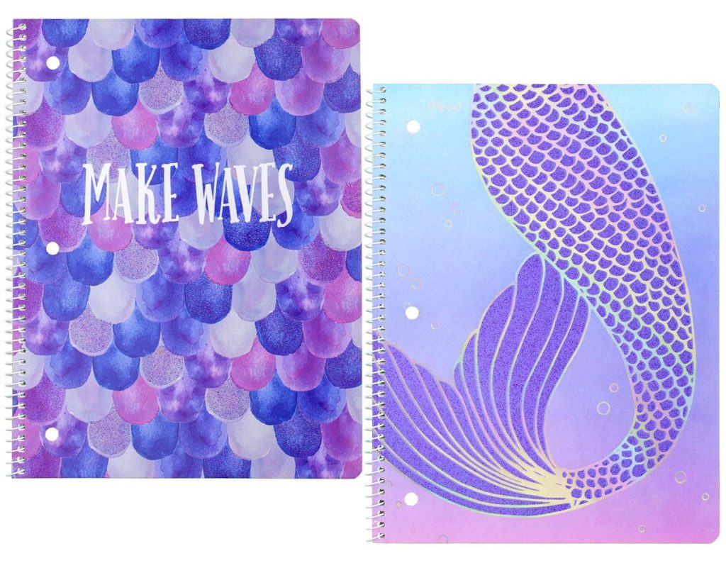 Mead Assorted Mermaid Wide Ruled Notebook 100 Sheets - Crown Office ...