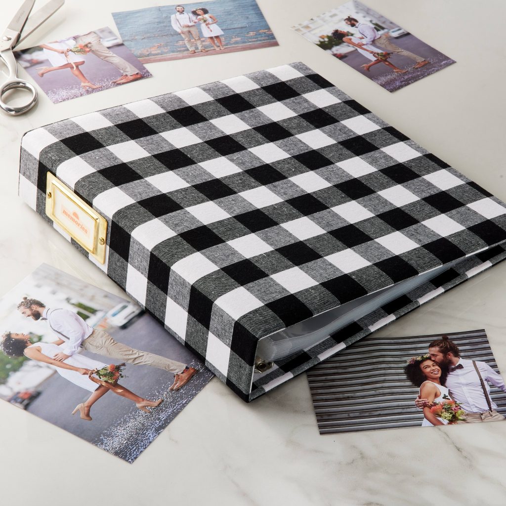 Black & White Buffalo Check D-Ring Scrapbook Album by Recollections ...