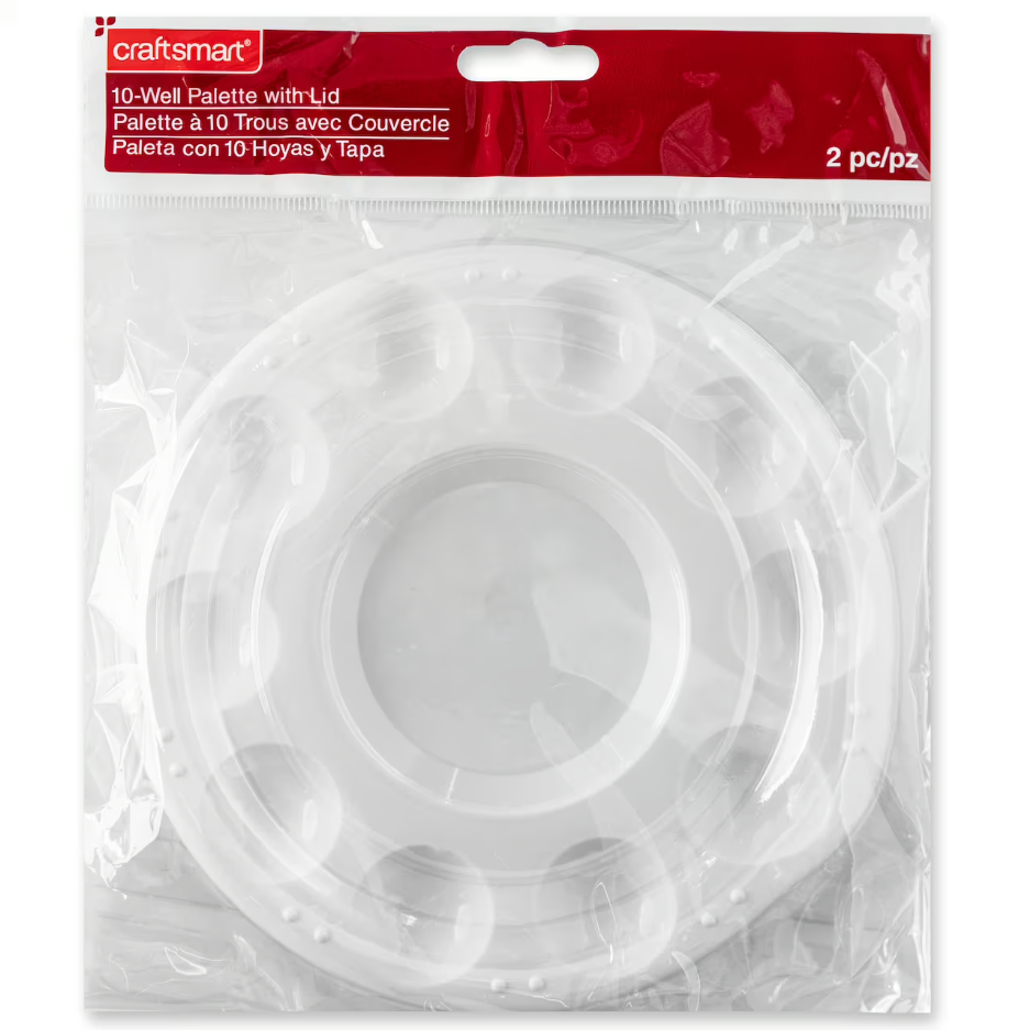 CraftSmart - 10 Well Paint Palette with Lid - Crown Office Supplies