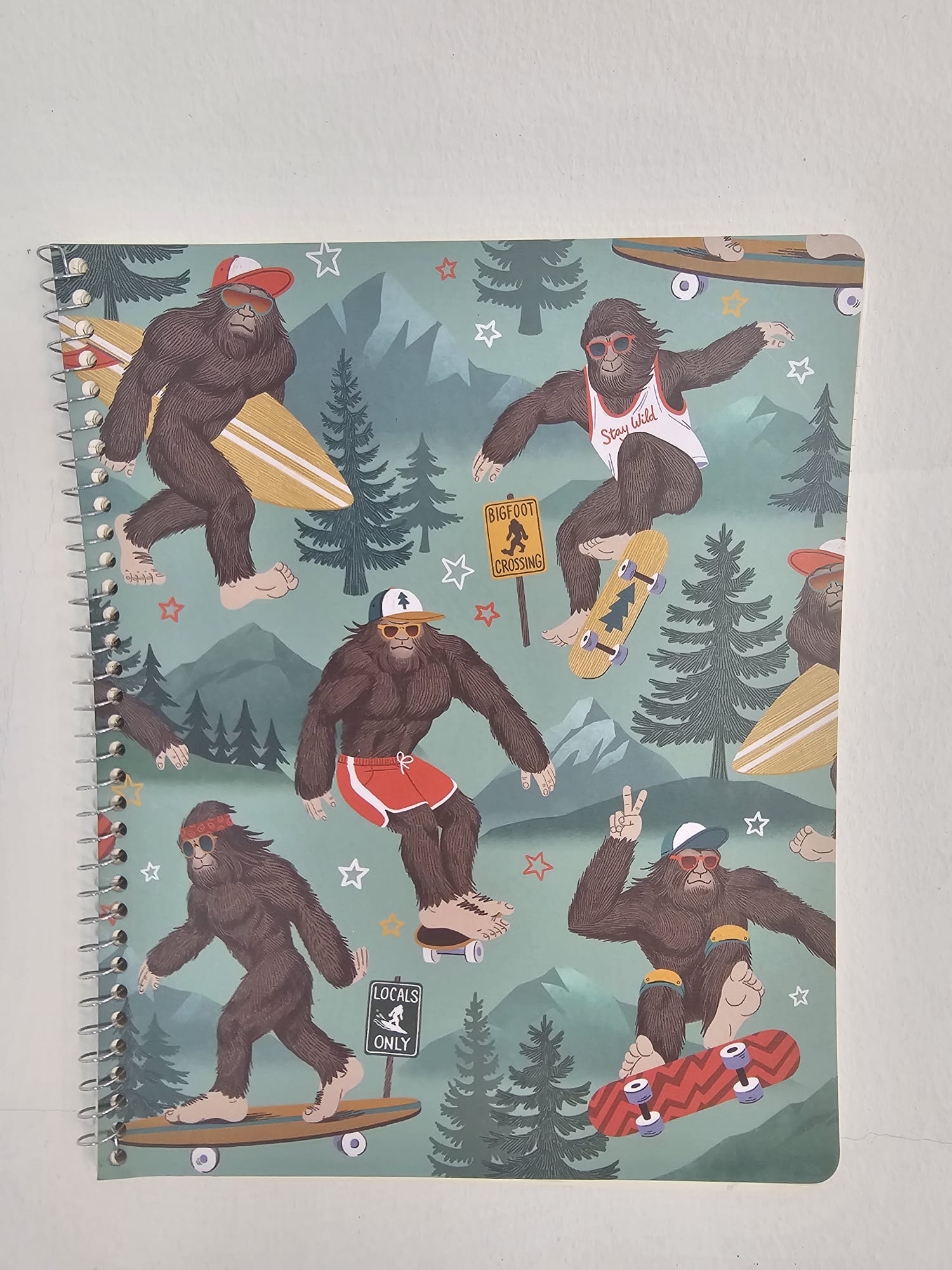Bigfoot Skateboarding – College Ruled 1 Subject Spiral Notebook ...