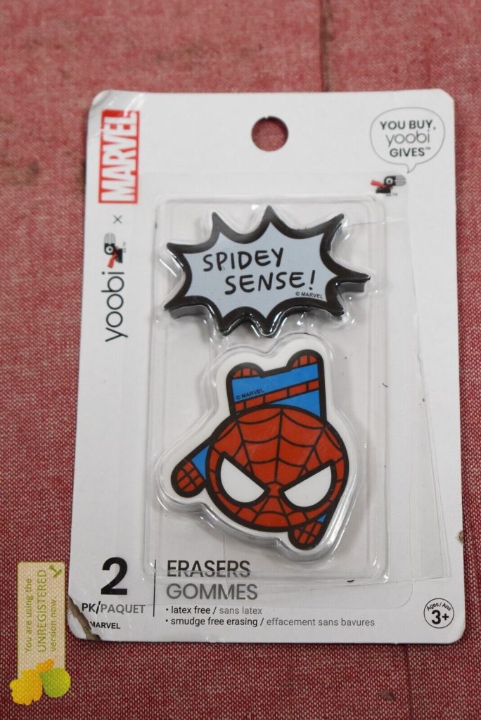 YOOBI X MARVEL Spider-Man ERASERS, 2 PACK - Crown Office Supplies